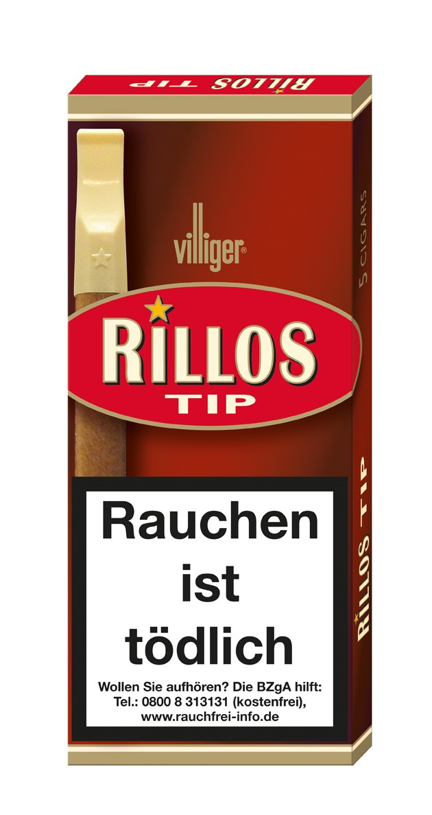 Villiger Rillos Zigarillos mit Mundstück 1 Stange | 030030550006